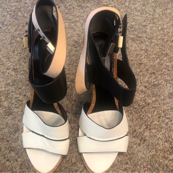 RACHEL Rachel Roy | Shoes | Rachel Roy Black And White Strappy Heels ...